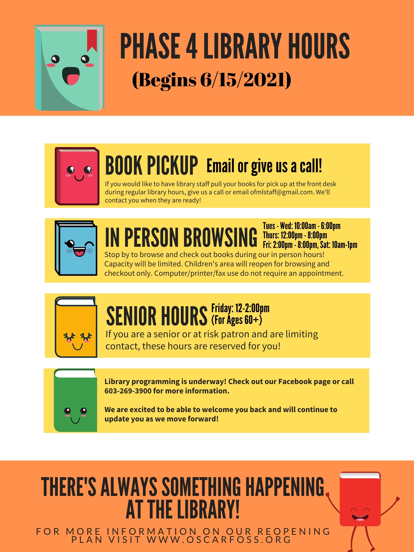 COVID 19 PHASED REOPENING PLAN – Oscar Foss Memorial Library